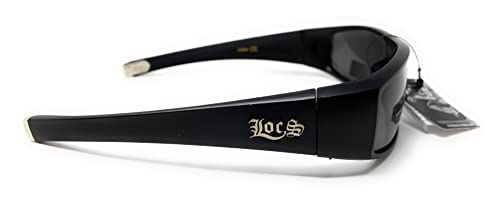 Locs - Flat Top Wrap OG Gangsta Hardcore Locs Sunglasses (Matte Black), unisex-adult