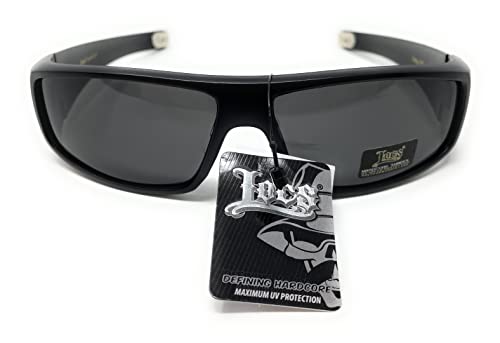 Locs - Flat Top Wrap OG Gangsta Hardcore Locs Sunglasses (Matte Black), unisex-adult