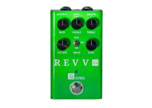 revv g2 preamp/overdrive/distortion pedal green