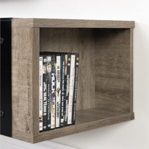 South Shore Munich 68" Wall Mounted Media Console-Weathered Oak