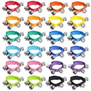 augshy jingle bells, 24 pcs wrist band jingle bells, 12 musical instruments gift for kids