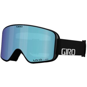 giro method ski goggles - snowboard goggles for men, women & youth - black wordmark strap with vivid royal/vivid infrared lenses