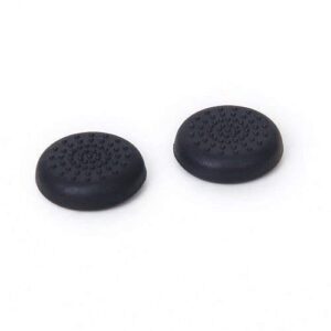 for ps4, ps3, switch pro, xbox one, xbox 360, wii u, ps2 controller analog stick thumbsticks joystick cap controller cap rubber cover silicone thumb grip cap joystick thumbstick (2pcs black)