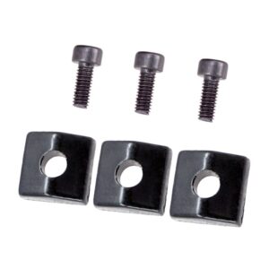 3 Pieces Locking Nut Block and Screws Guitar Cap Suitable for Tremolo Bridge Replacement Part (Black)