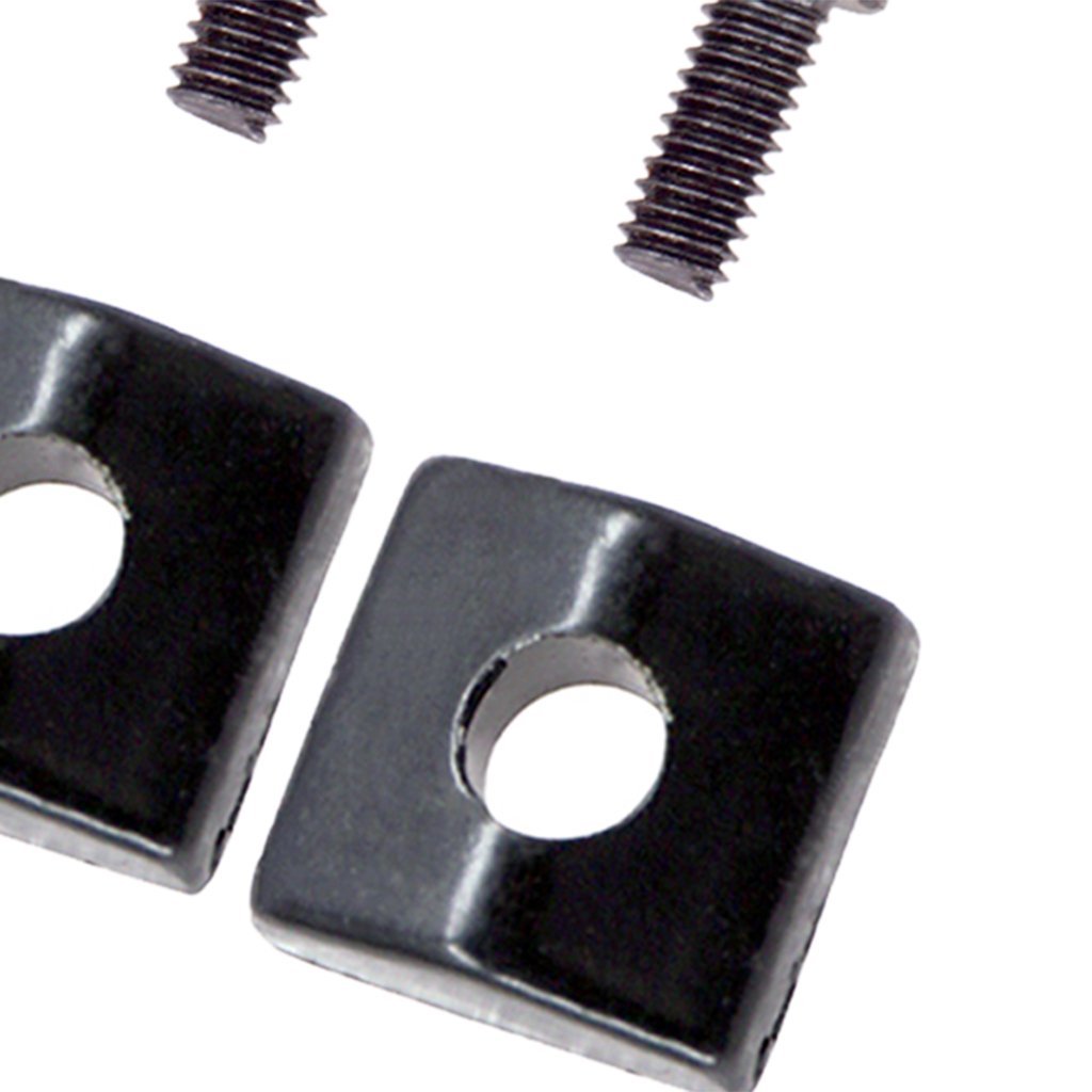 3 Pieces Locking Nut Block and Screws Guitar Cap Suitable for Tremolo Bridge Replacement Part (Black)