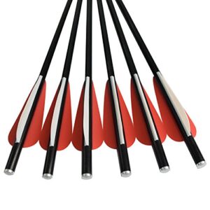 Crossbow Bolts Arrows Fiberglass 14 Inch Hunting Sport Archery Target Arrow with Replaced 100 Grain Points Flat Knocks (Pack of 12)