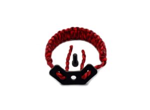 hzutuzh bow archery wrist sling 250 paracord - multi functional survival compound bow wrist sling for hunting & shooting - no stabilizer needed - successive length greater then 20 feet (red)