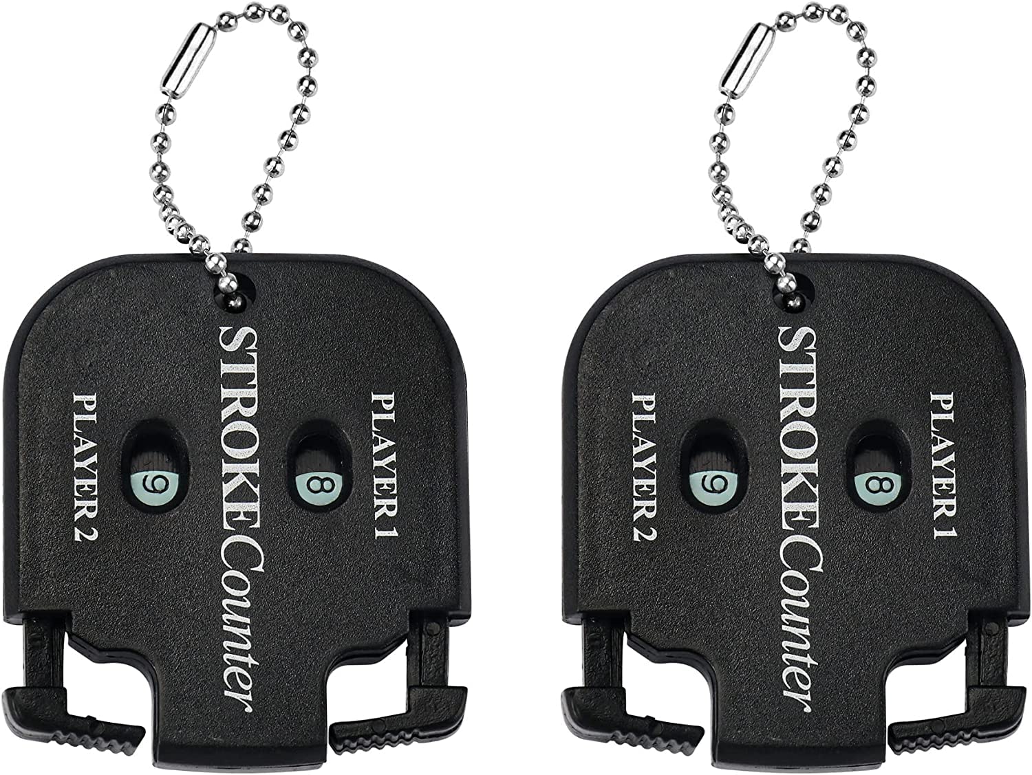 QHALEN Mini Score Counter Golf Stroke Shot Putt Tally Keeper Number with Key Chain (Pack of 2)