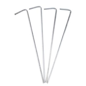 gorich iron tent stakes, for outdoor camping, beach tent garden stakes for gardening & canopies (4 pcs)