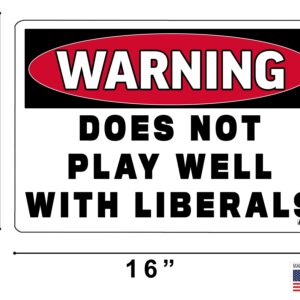 Rogue River Tactical Warning Does Not Play Well with Liberals Gun Cleaning Mat Bench Pad Gift for Gun Owner Conservative or Republican Gift