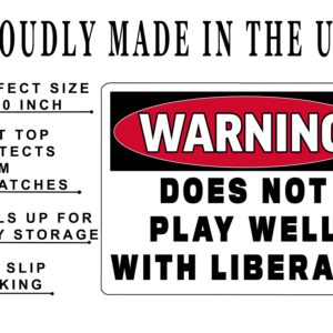 Rogue River Tactical Warning Does Not Play Well with Liberals Gun Cleaning Mat Bench Pad Gift for Gun Owner Conservative or Republican Gift