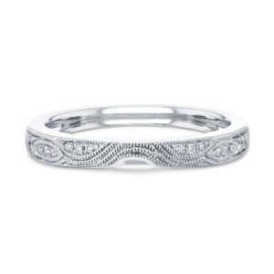 Kobelli Curved Diamond Wedding Band - 62261 Series - 7