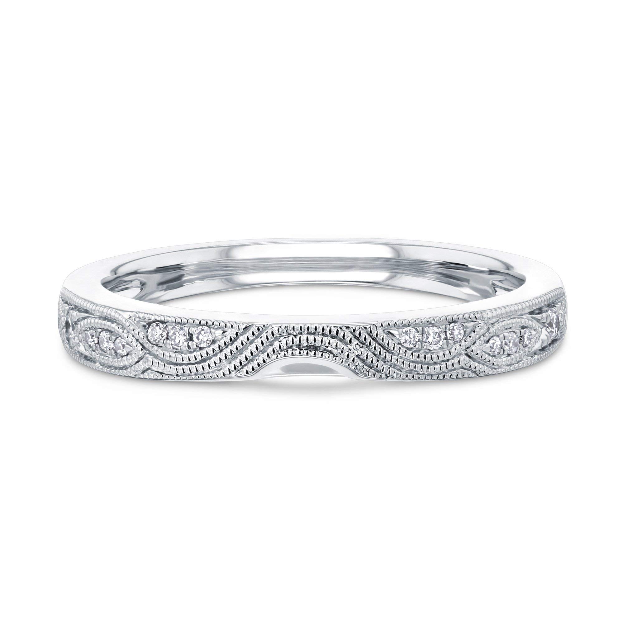 Kobelli Curved Diamond Wedding Band - 62261 Series - 7