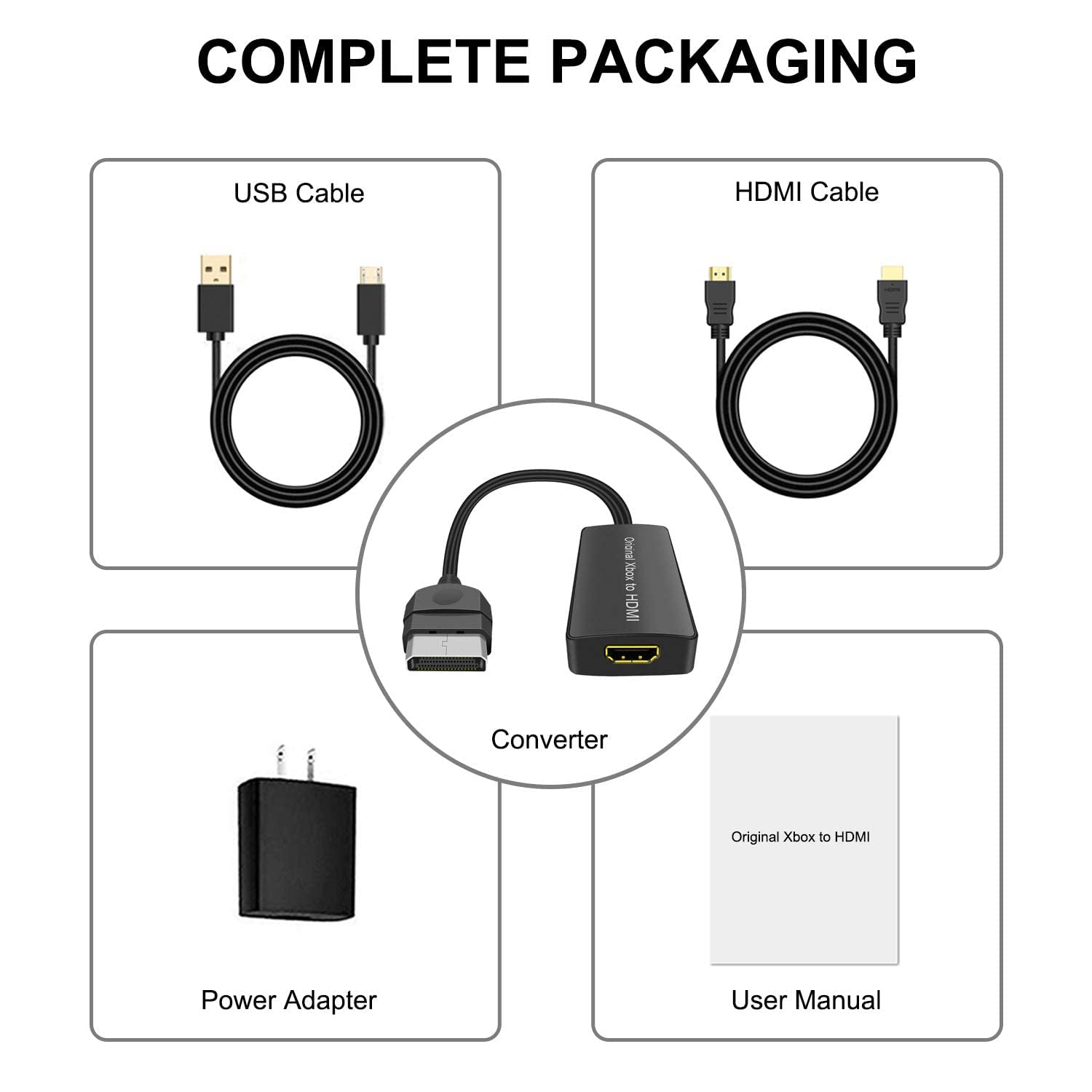 ZUZONG Original Xbox to HDMI Converter, HDMI 1080p/720p Output, Compatible with Original Xbox