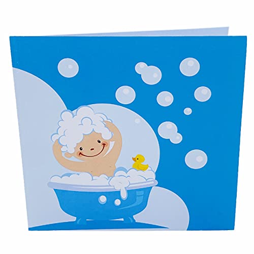 Liif Baby Shower Blue Boy 3D Greeting Pop Up Card For New Baby, Baby Congratulations, Announcement, Newborn, Baby Congrats, Cute | With Message Note & Envelop