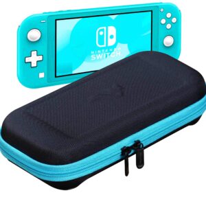 ButterFox Slim Carrying Case for Nintendo Switch Lite with 19 Game and 2 Micro SD Card Holders, Storage for Switch Lite Accessories (Blue Turquoise/Black)