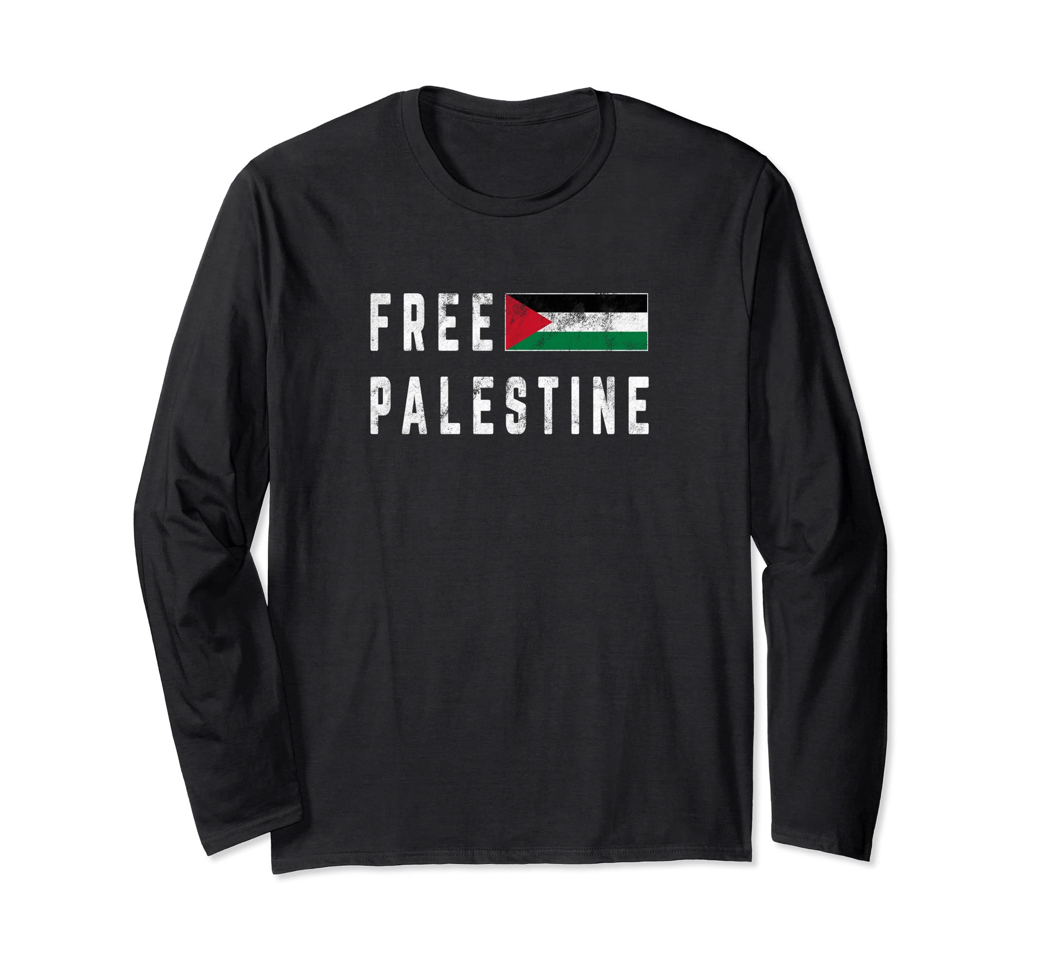 Free Palestine Flag - Stand for Peace in the Middle East Long Sleeve T-Shirt