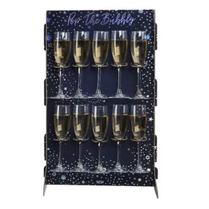 ginger ray navy & iridescent champagne party drinks wall holder stand decoration - great for christmas stargazer birthday