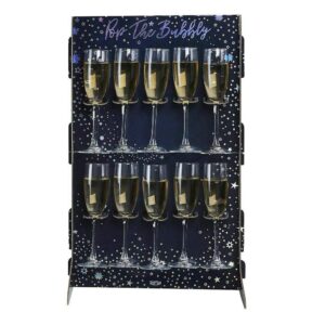 Ginger Ray Navy & Iridescent Champagne Party Drinks Wall Holder Stand Decoration - Great for Christmas StarGazer Birthday