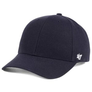 '47 blank classic mvp cap, adjustable plain structured hat for men and women – navy