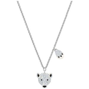 swarovski crystal authentic polar bestiary pendant necklace, bp lmul, rhodium plated - hypoallergenic fancy jewelry and everyday fashion accessory - nickel free day to evening jewelry for women