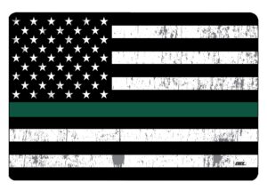 rogue river tactical thin green line flag gun cleaning mat bench pad gift for military veteran border patrol game warden park ranger federal law enforcement officers