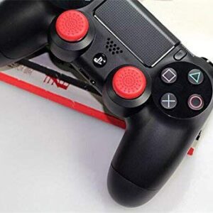 for PS4, PS3, Switch Pro, Xbox one, Xbox 360, Wii U, PS2 Controller Analog Stick Thumbsticks Joystick Cap Controller Cap Rubber Cover Silicone Thumb Grip Cap Joystick Thumbstick (2PCS Red)