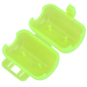 50 pcs plastic fishing hook box tackle box clamshell fluorescent yellow squid lure hook box cover case fishing accessory(small)