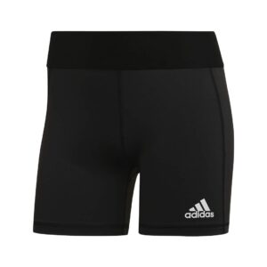 adidas Women's Alphaskin Volleyball 4-Inch Short Tights Black/White XL3