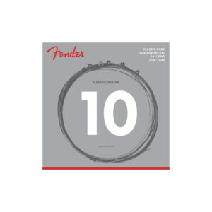 fender classic core electric guitar strings, vintage nickel, ball end, 155r .010-.046