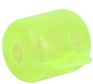 50 pcs plastic fishing hook box, clamshell fluorescent yellow squid lure hook box cover case fishing accessory tackle box(medium)