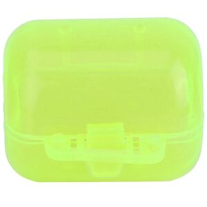 50 Pcs Plastic Fishing Hook Box, Clamshell Fluorescent Yellow Squid Lure Hook Box Cover Case Fishing Accessory Tackle Box(Medium)