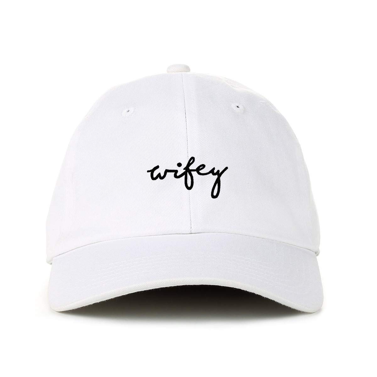 Tech Design Wifey Baseball Cap Embroidered Cotton Adjustable Dad Hat White