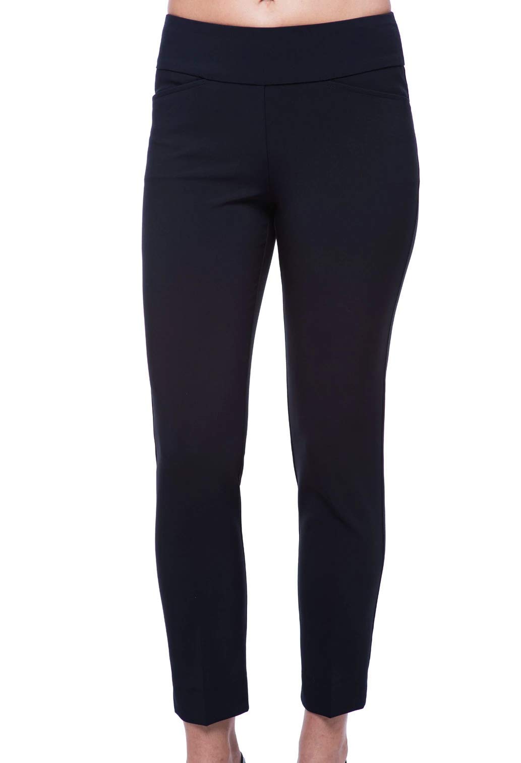 IBKUL Women's UPF 50+ Cooling Stain Resistant Ankle Pants - 72000 Navy Solid 10