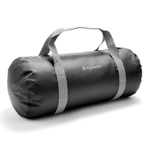 aquaquest kuta zip duffel - 100% waterproof body + water resistant zip, tough, lightweight, practical - protective minimalist bag for sport, gym, travel - 30l black