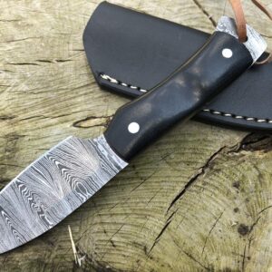 Perkin Damascus Steel Knife Hunting Knife With Sheath Bushcraft Knife - SK800