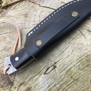 Perkin Damascus Steel Knife Hunting Knife With Sheath Bushcraft Knife - SK800