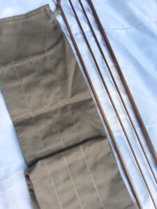 bamboo fly rod blank 8'0" for #6 line wt,3 piece with 2 tips.