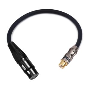 Devinal XLR to RCA Female Adapter, RCA to XLR Female Short Cable Converter, Gender Changer Audio Connector Coupler for Mixer Recorder amplifiers etc.