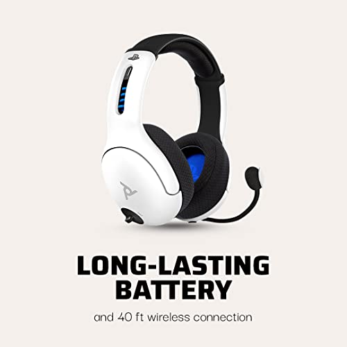 PDP LVL50 Wireless Stereo Headset with Noise Cancelling Microphone: White - PS5/PS4