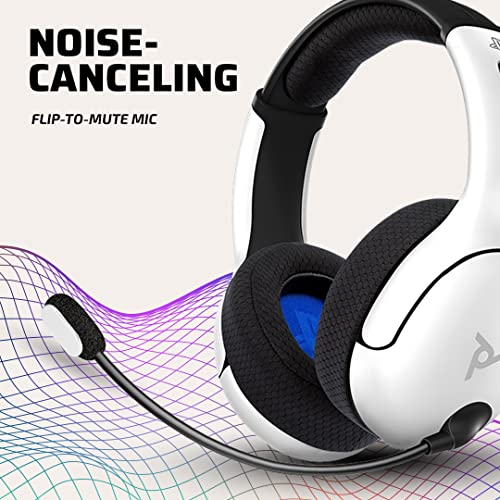 PDP LVL50 Wireless Stereo Headset with Noise Cancelling Microphone: White - PS5/PS4