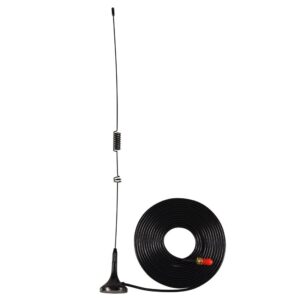 106uv 144/430mhz female car antenna with magnetic base for walkie talkie two way radio