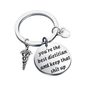 seiraa dietitian gift rd registered dietitian gift you’re the best dietitian and keep that shit up keychain retirement gift for food teacher (best dietitian keychain)