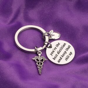 SEIRAA Dietitian Gift RD Registered Dietitian Gift You’re The Best Dietitian and Keep That Shit Up Keychain Retirement Gift for Food Teacher (best dietitian keychain)