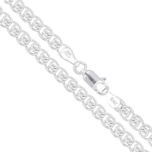 sterling silver italian love heart chain 3.5mm solid 925 italy infinity promise bracelet anklet 7"