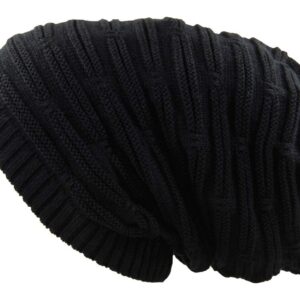 RW Rasta Stretch Long Beanie Hats (Black)