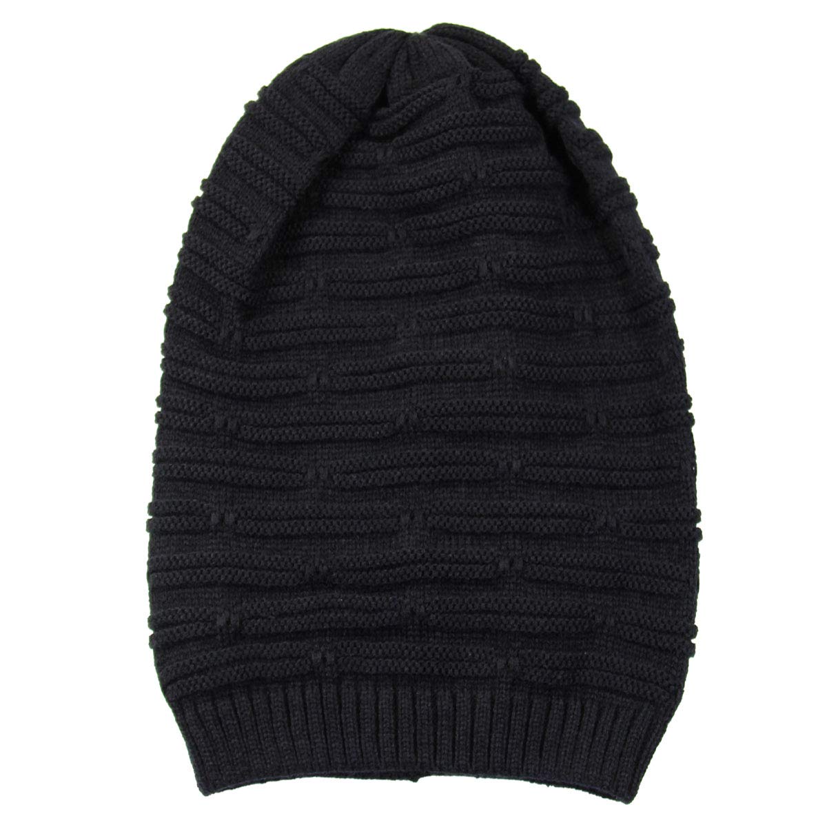 RW Rasta Stretch Long Beanie Hats (Black)