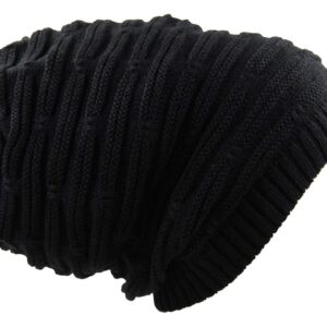 RW Rasta Stretch Long Beanie Hats (Black)