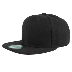 Gelante Plain Blank Flat Brim Adjustable Snapback Baseball Caps LOT 6 Pack 1500 Black