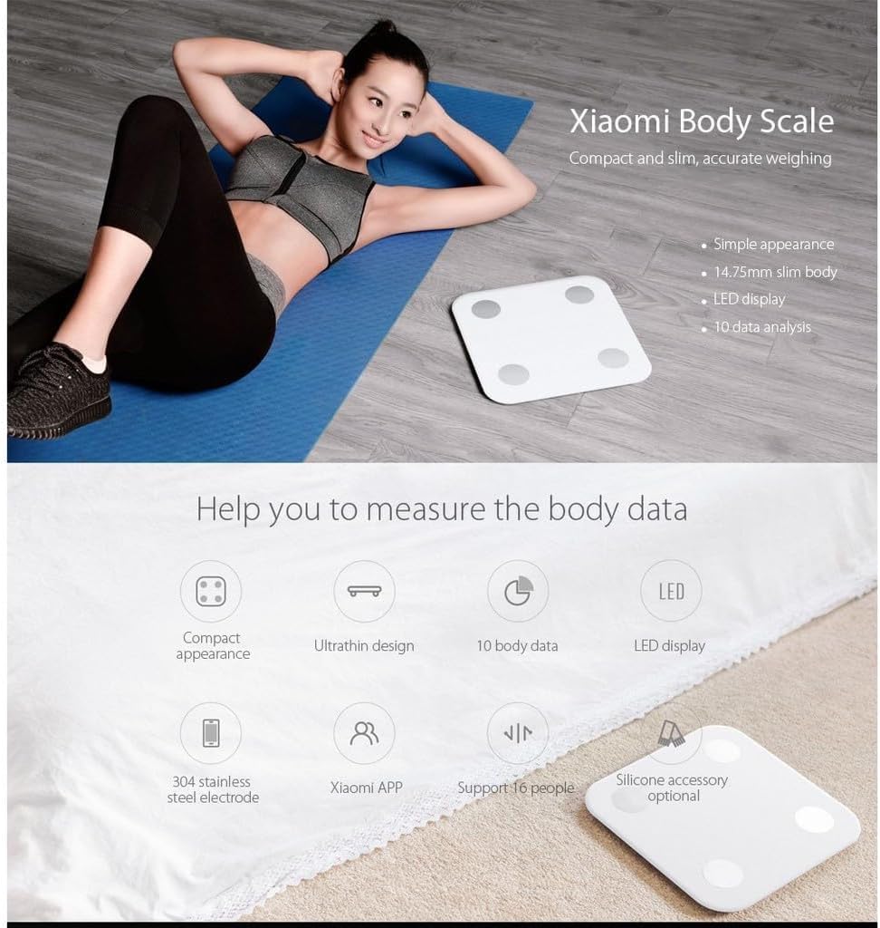 Xiaomi Mi Body Composition Scale 2 Mi Fit App Smart Mi Body Fat Scale